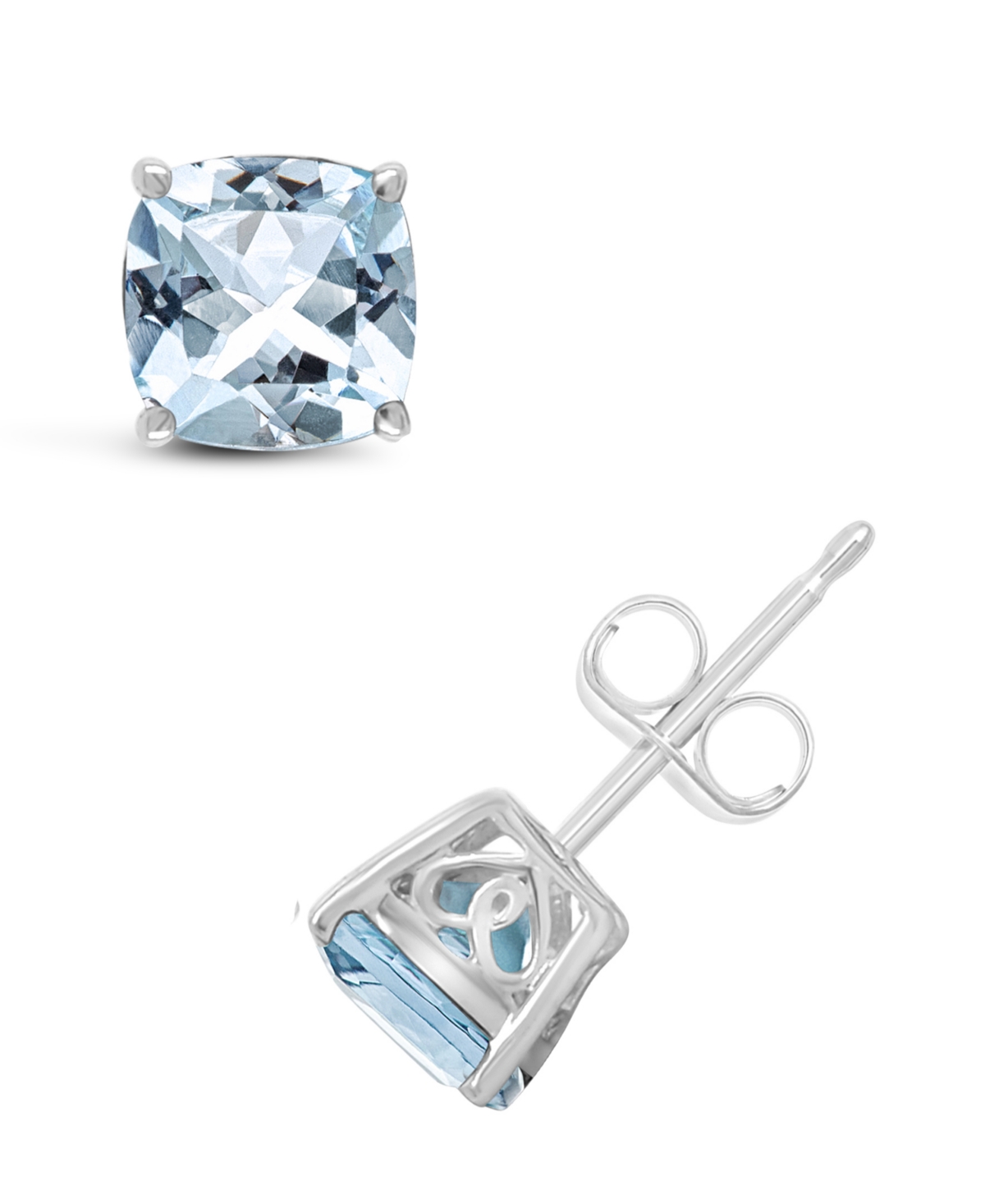 Click here for Gemstone Stud Earrings in Sterling Silver - Sky Bl... prices