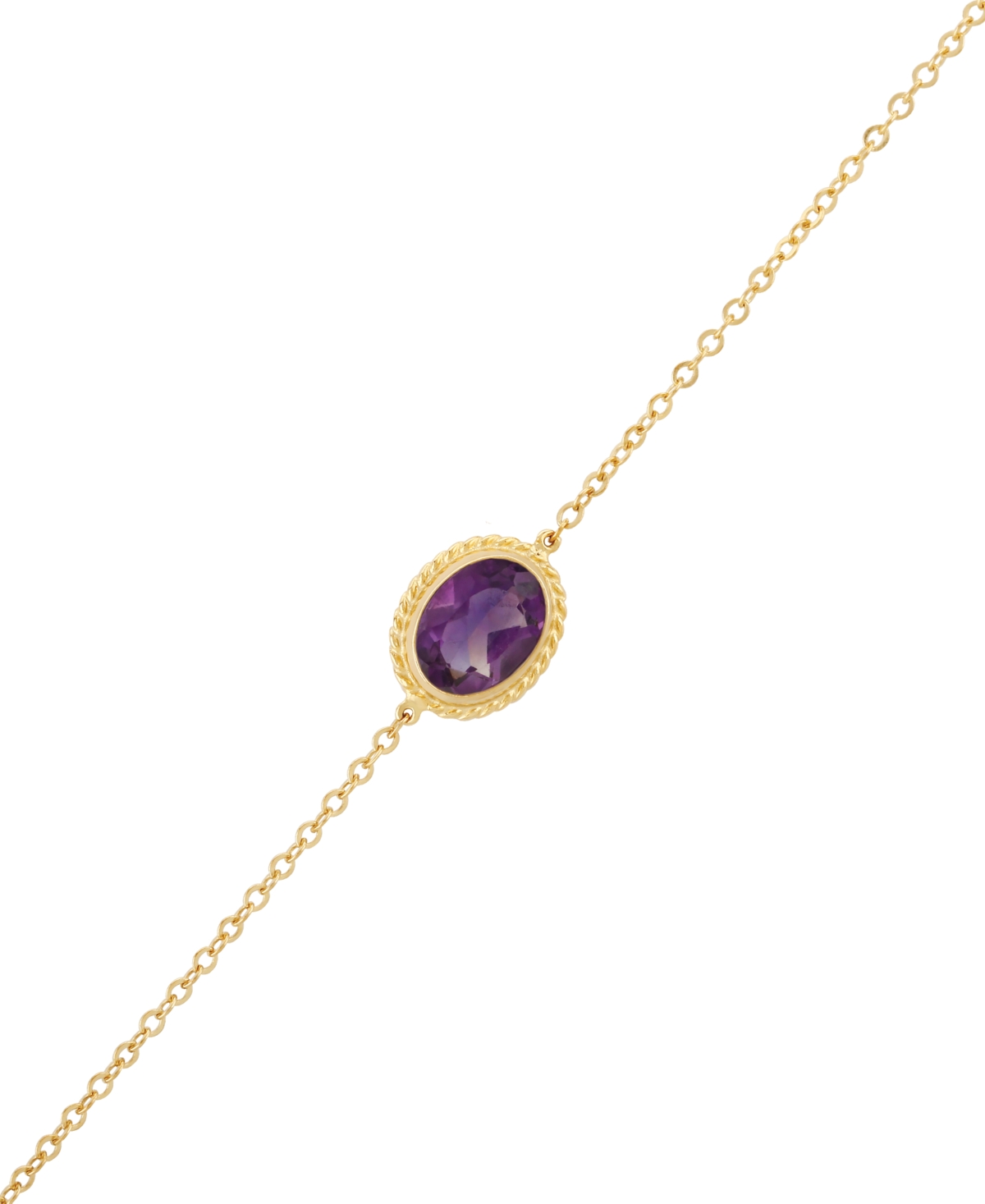 Click here for Gemstone Twist Gallery Bracelet in 14k Yellow Gold... prices