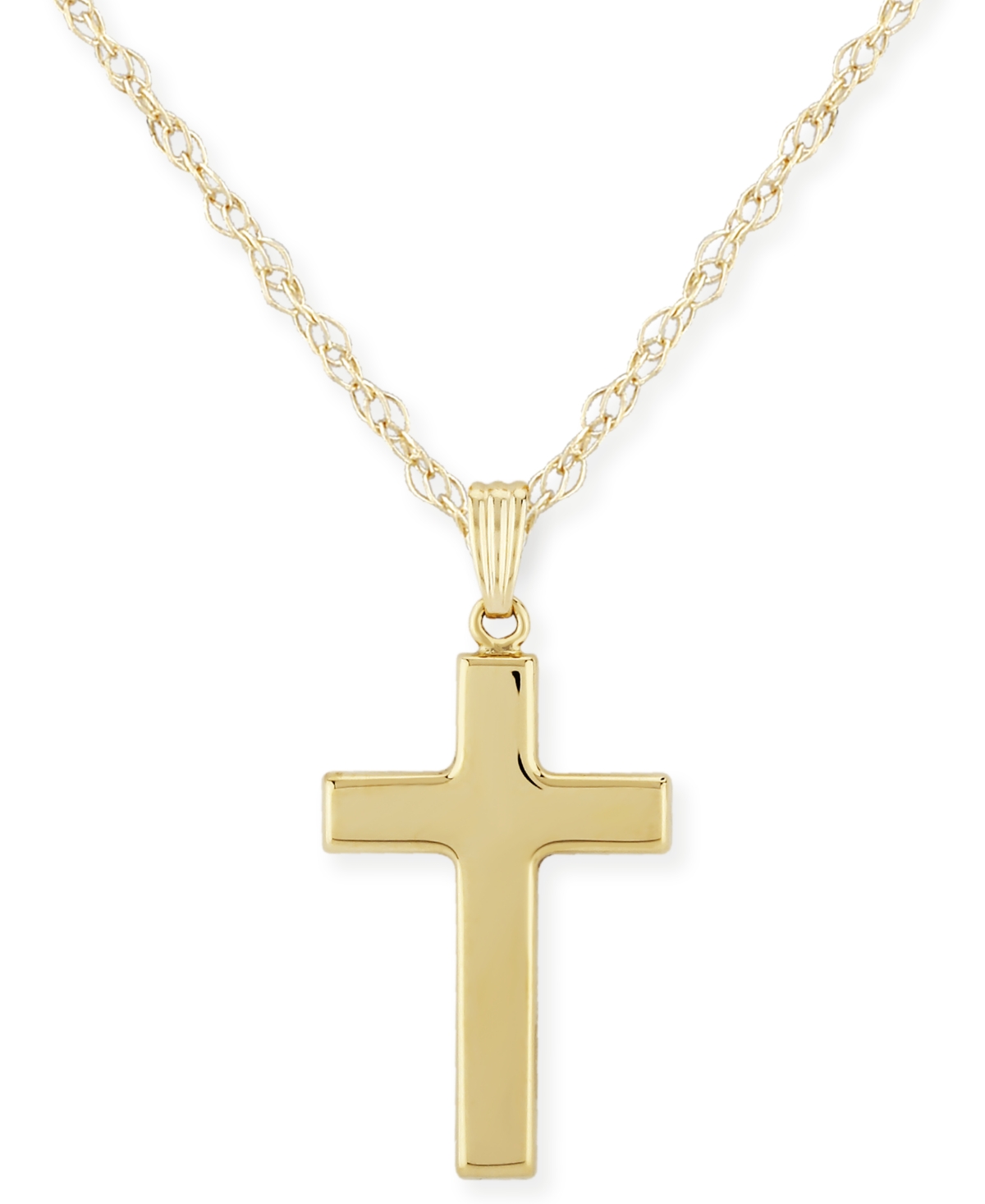 Click here for Flat Cross Necklace Set in 14k White Or Yellow Gol... prices
