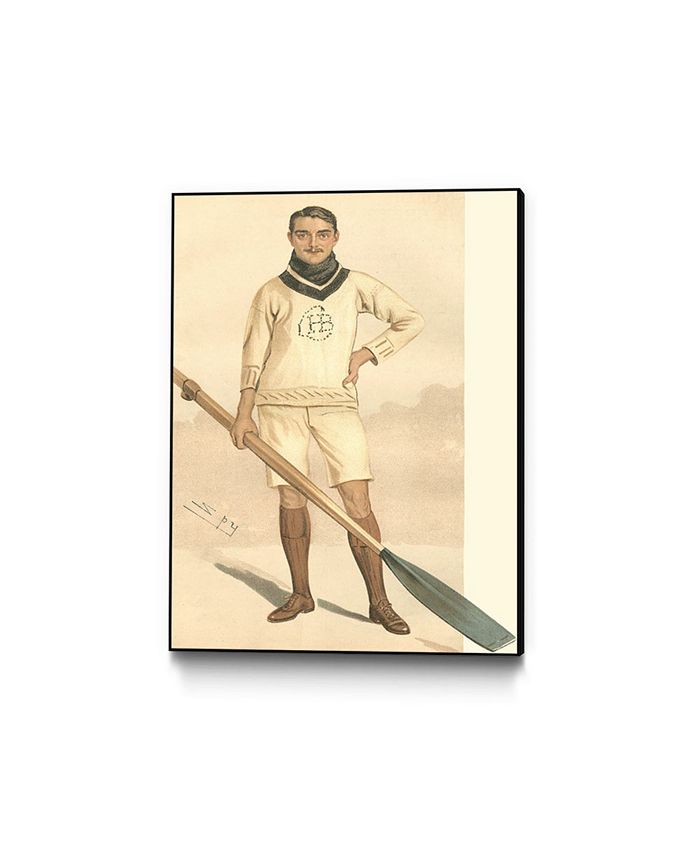 Giant Art 36" x 24" Vanity Fair Rowing Art Block Framed Canvas - Macy's