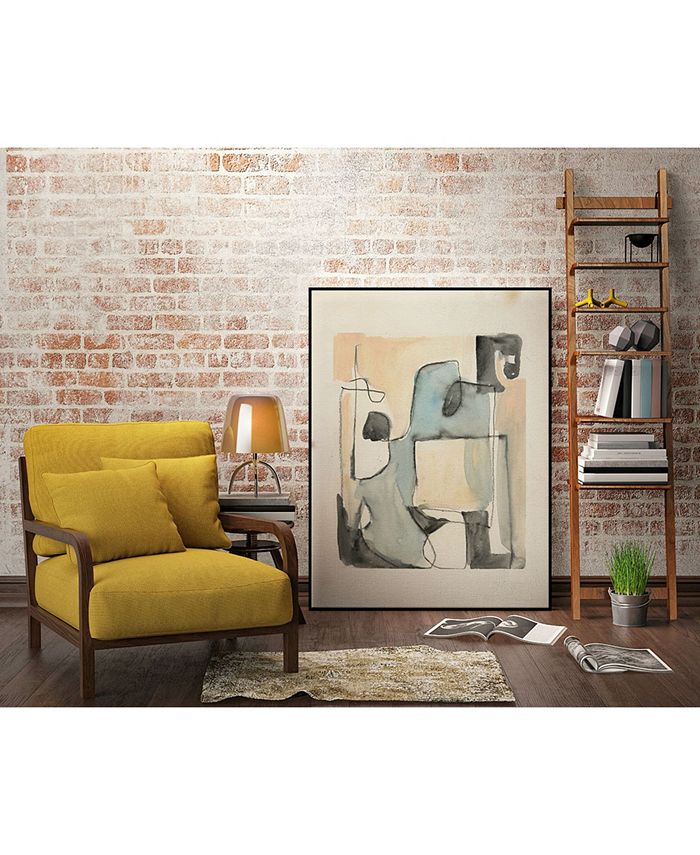 Giant Art 40" x 30" Subdued Abstract II Art Block Framed Canvas - Macy's