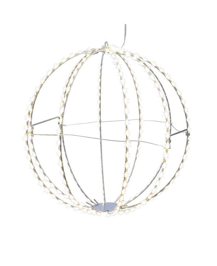 Kurt Adler 12-Inch Warm White LED Foldable Metal Sphere - Macy's