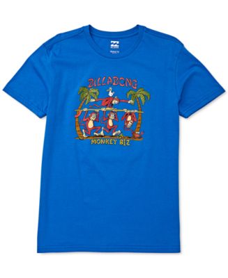 Billabong Toddler & Little Boys Monkey Biz-Print Cotton T-Shirt - Macy's