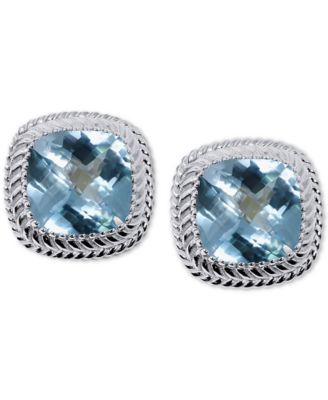 Blue Topaz Stud Earrings 17 ct. t.w. in Sterling Silver