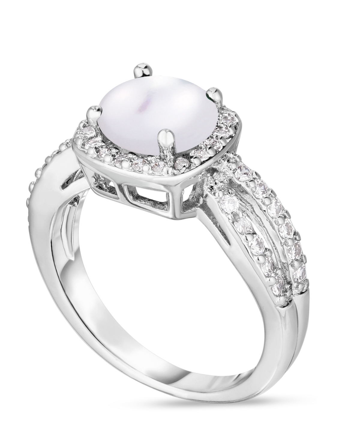Click here for Simulated Birthstone Cushion Cubic Zirconia Halo S... prices