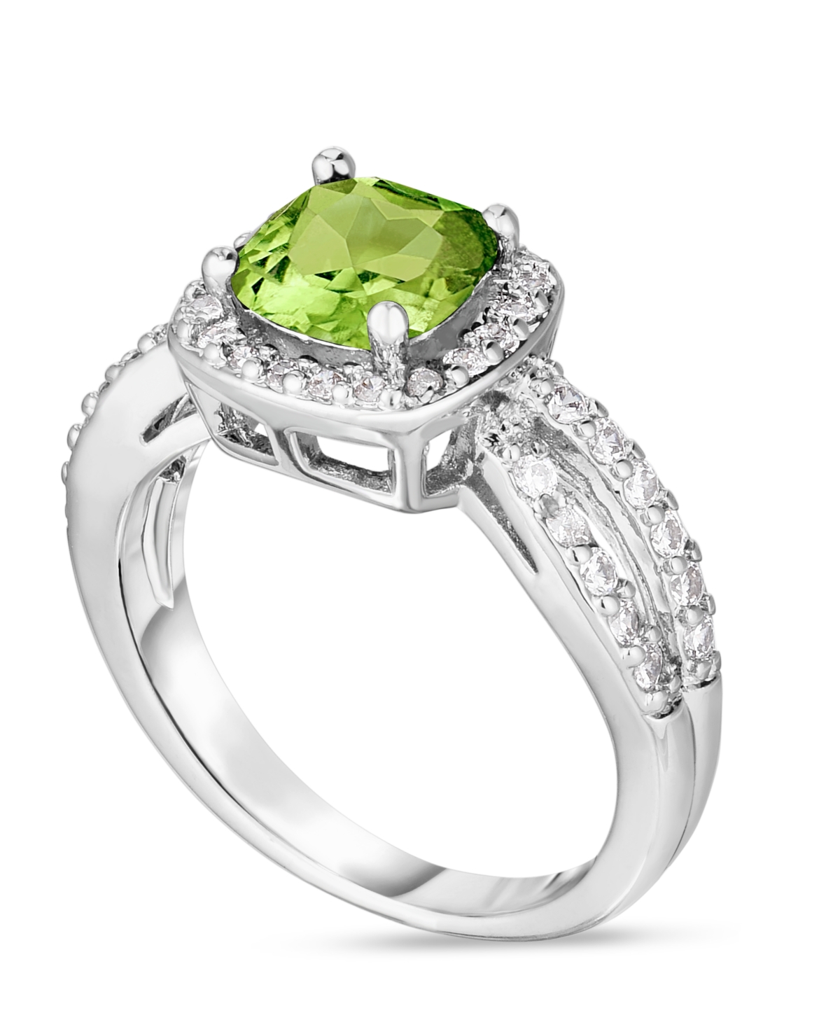 Click here for Simulated Birthstone Cushion Cubic Zirconia Halo S... prices