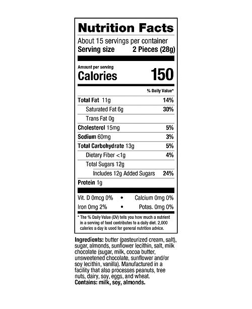 Enstrom Candies 15 Ounce Milk Chocolate Almond Toffee Petites & Reviews ...