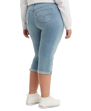 Levi's Trendy Plus Size Shaping Capri Jeans - Macy's