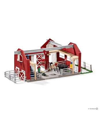 Schleich Farm World Large Barn and with Animals and Accessories Toy ...