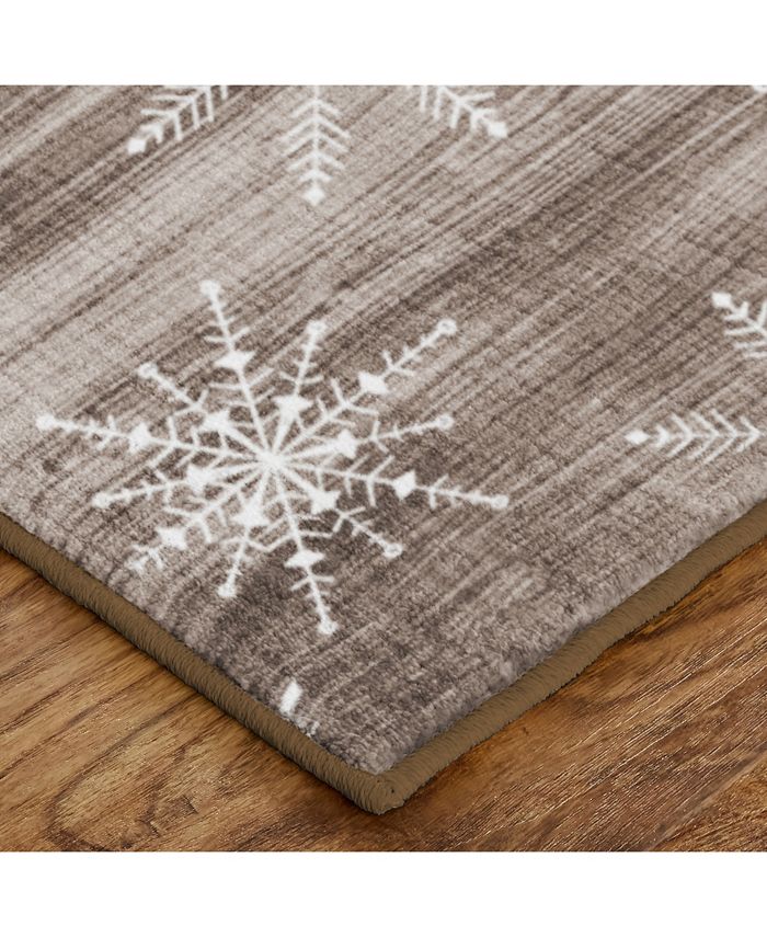 Mohawk Barnwood Snowflakes Driftwood Accent Rug, 18" x 30" - Macy's