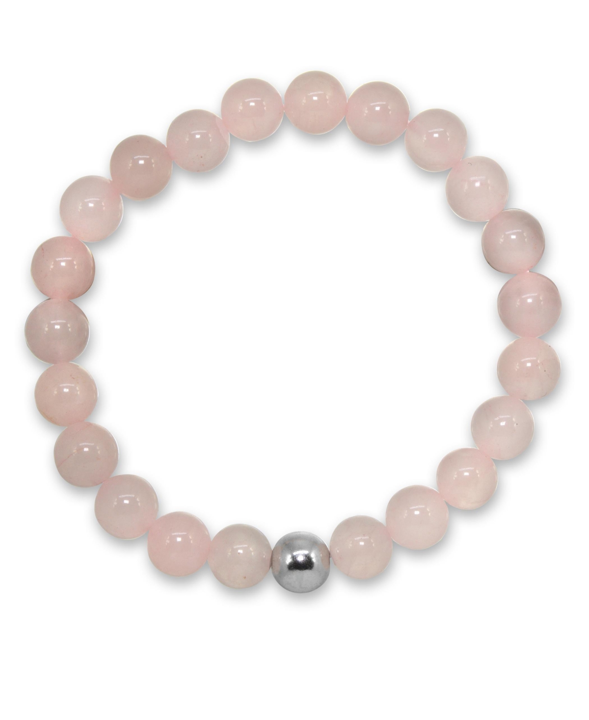 Click here for Genuine Stone Bead Stretch Bracelet with Silver Pl... prices