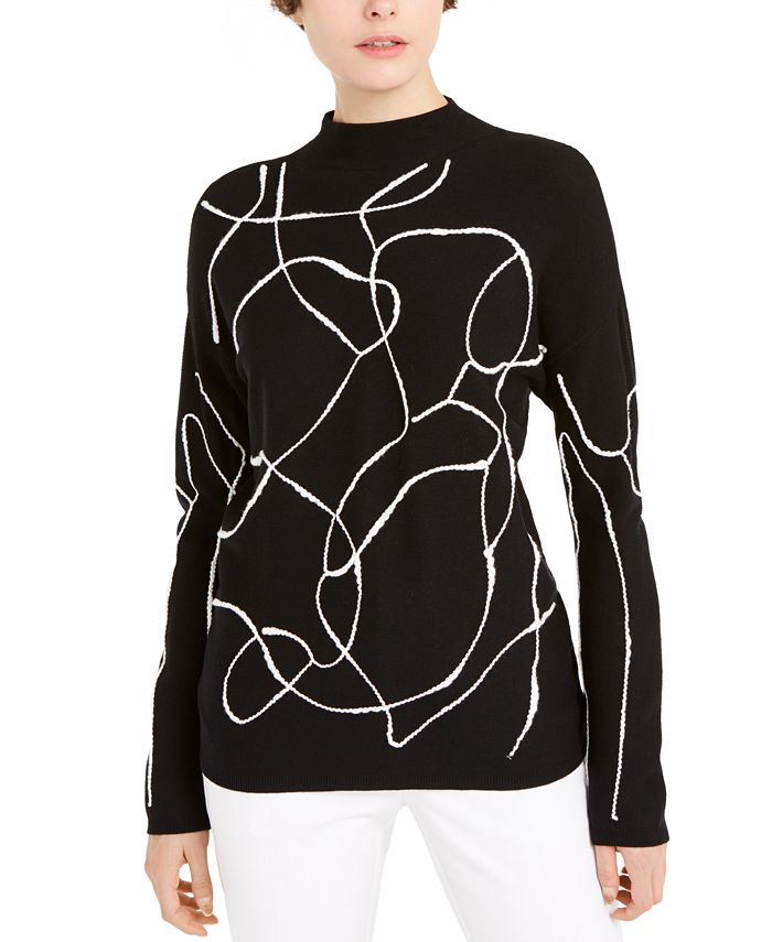 Alfani Printed Sweater, Created for Macy's - Macy's