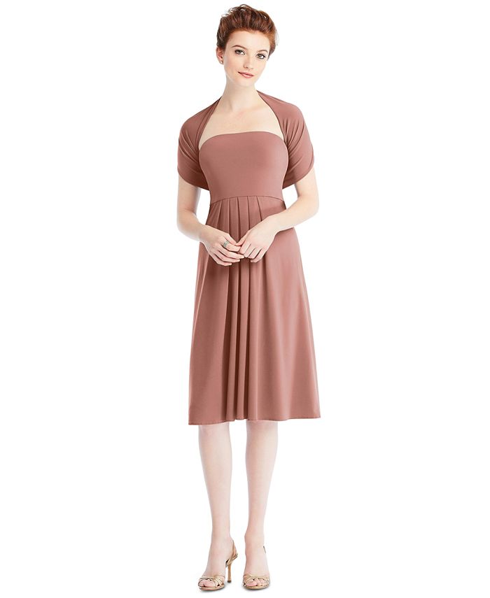 Dessy Collection Midi Loop Convertible Dress & Removable Shrug ...