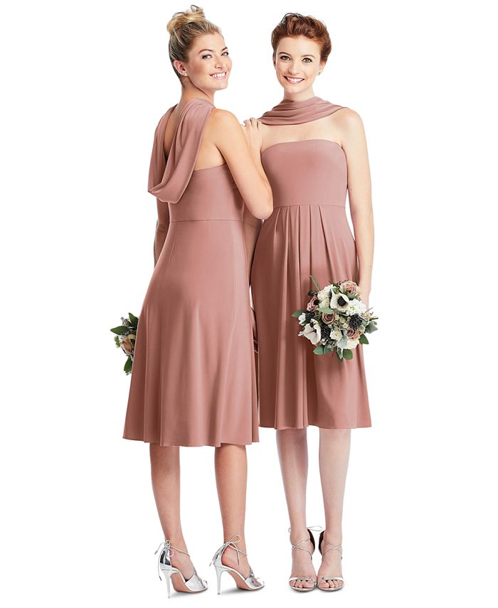 Dessy Collection Midi Loop Convertible Dress & Removable Shrug ...