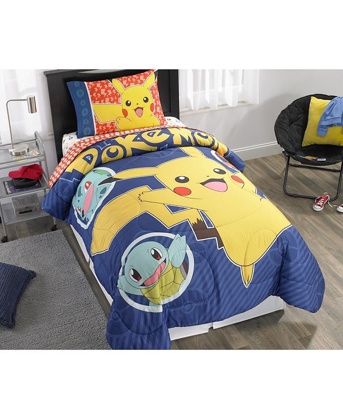 Franco Manufacturing Co Pokemon Pikachu Twin 4-Piece Bed in a Bag - Macy's