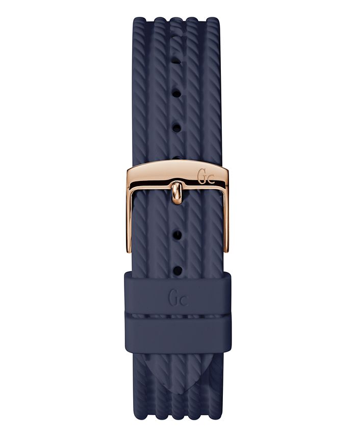 GUESS Gc Women's Cable Chic Blue Silicone Strap Watch 38mm - Macy's
