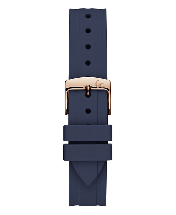 GUESS Gc Women's Structura Cable Blue Silicone Strap Watch 36mm - Macy's