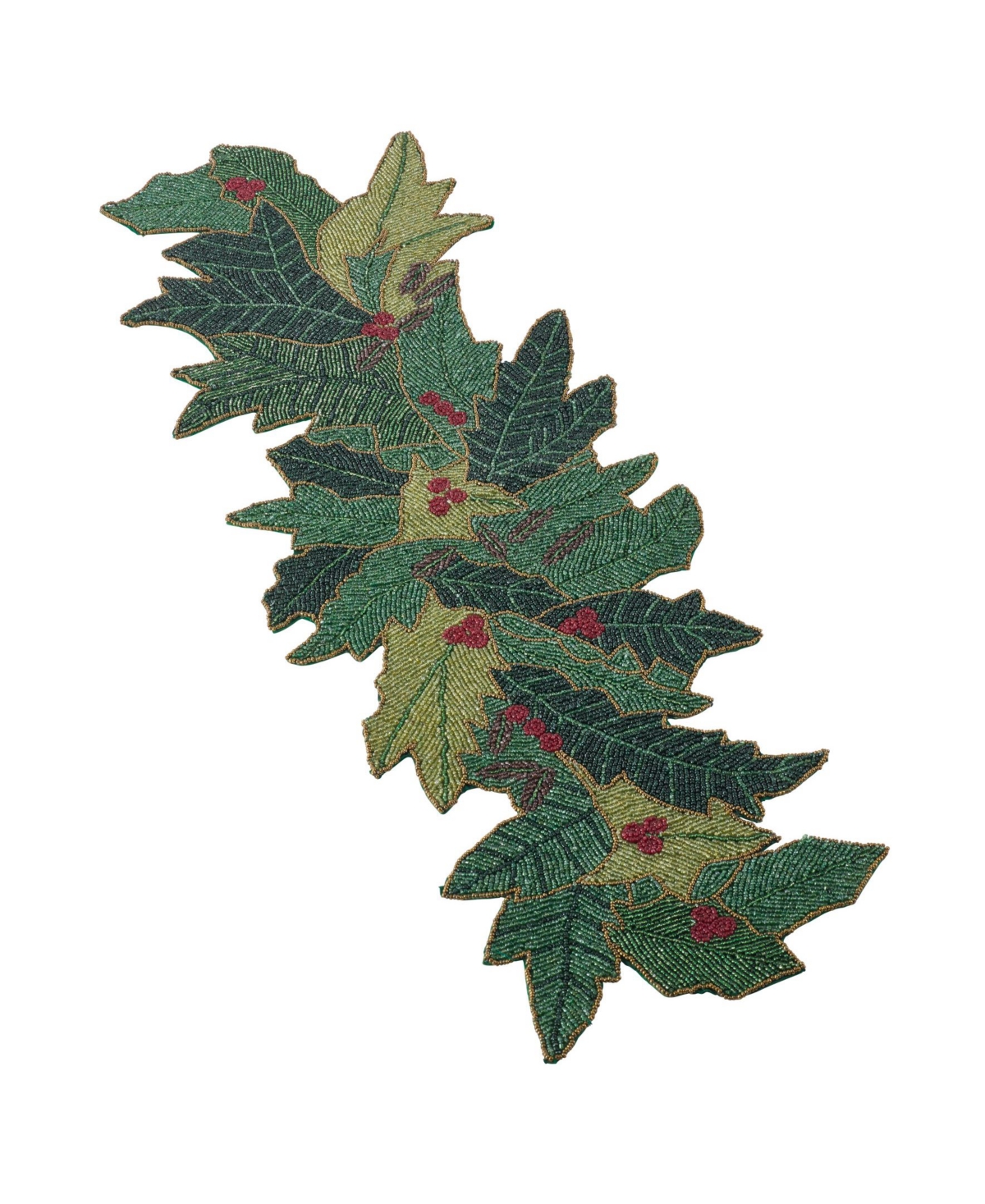 Click here for Saro Lifestyle Christmas Beaded Holly Design Table... prices