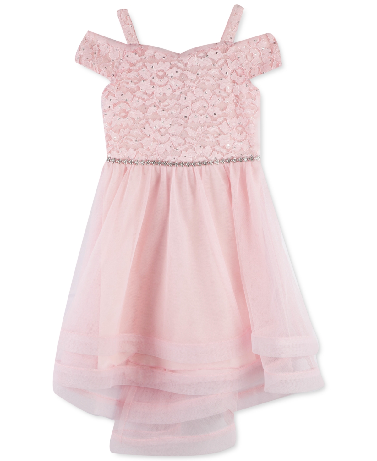 Speechless Toddler Girls Off-the-shoulder Lace Dress In Blush | ModeSens