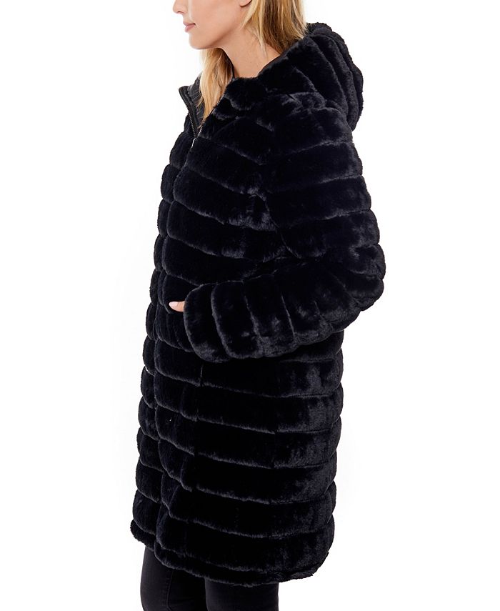 Be Boundless Sphere Reversible Faux Fur/Nylon Coat - Macy's