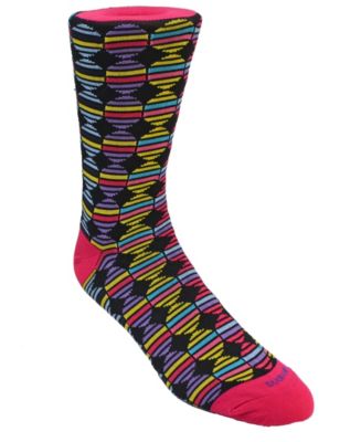 Duchamp London Men's Striped Circle Design Dress Sock - Macy's