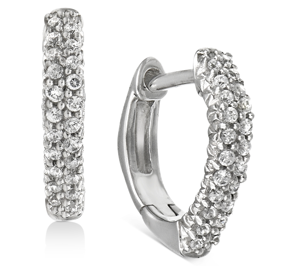 Click here for Diamond Square Hoop Earrings (1/6 ct. t.w.) in 10k... prices