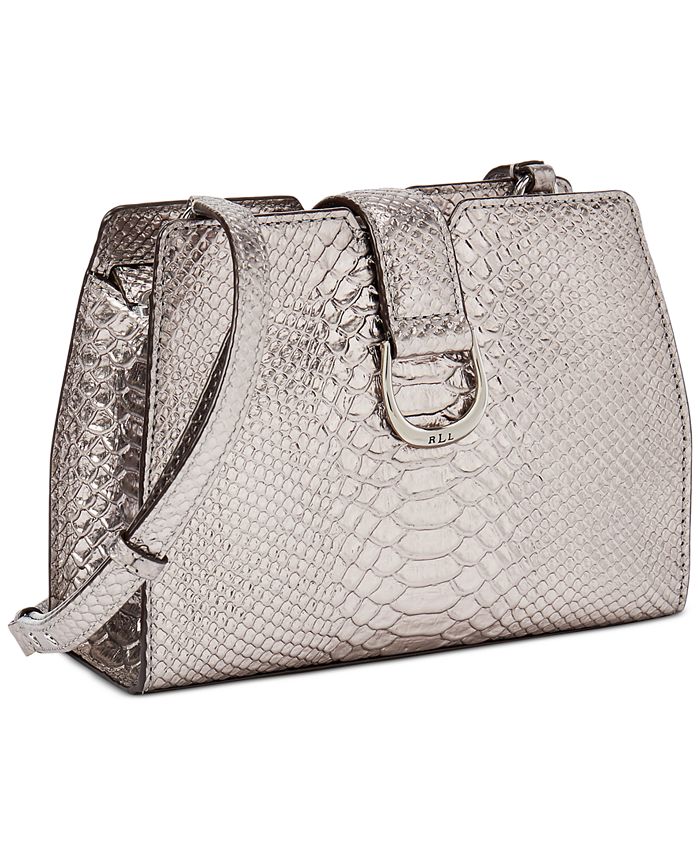 Lauren Ralph Lauren Bold Python Emboss Medium City Crossbody - Macy's