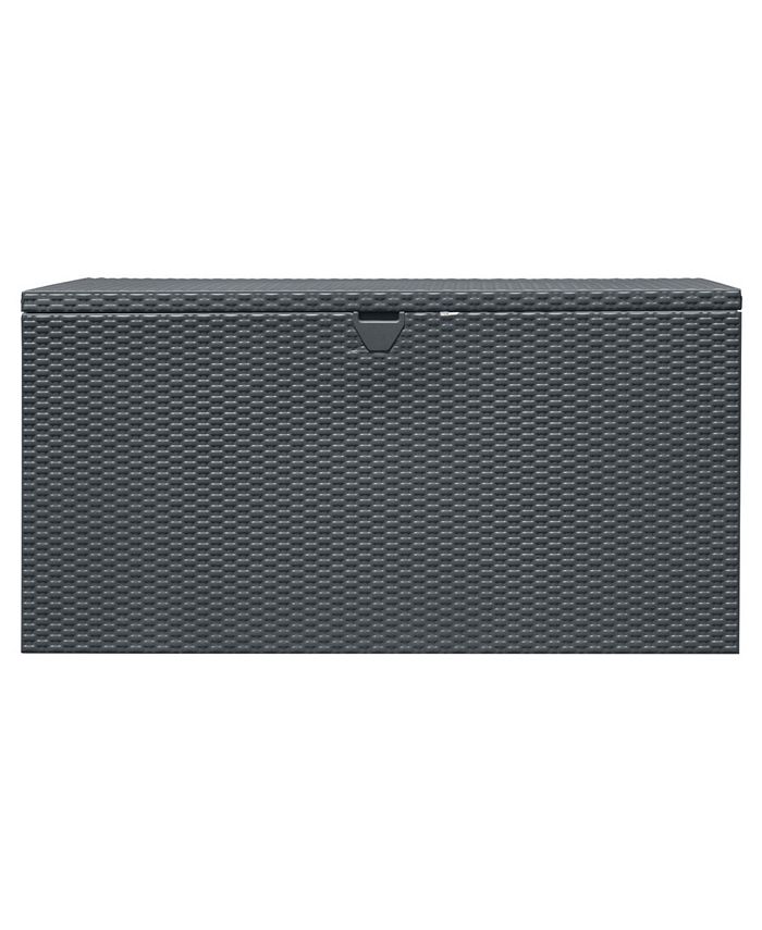 Spacemaker Outdoor Steel Basket Weave Deck/Storage Box - 135 Gallons ...