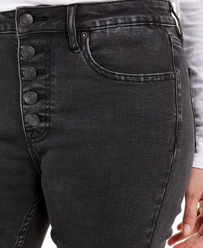 Vigoss Jeans Mid-Rise Button-Fly Denim Bermuda Shorts - Macy's