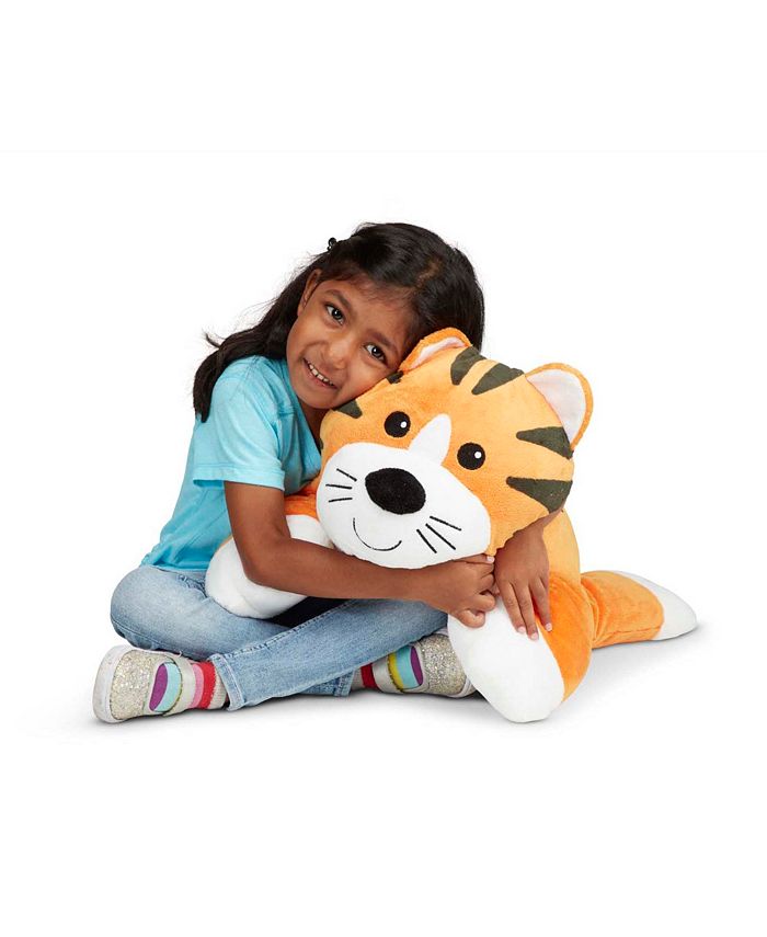 Melissa and Doug Melissa Doug Cuddle Tiger Jumbo Plush Stuffed Animal ...