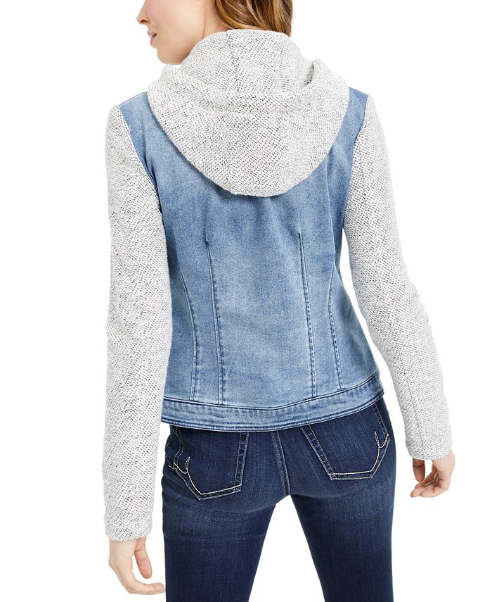 INC International Concepts INC Layered-Look Denim Hoodie Jacket ...