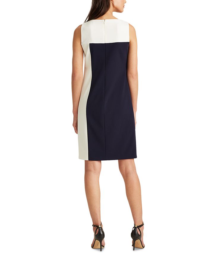 Lauren Ralph Lauren Two-Tone Jersey Dress - Macy's