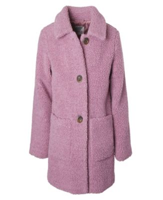 Kensie Girl Little Girl Long Teddy Jacket - Macy's