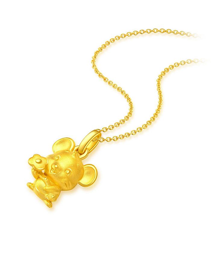 Chow Tai Fook Rat Charm Pendant in 24K Gold - Macy's