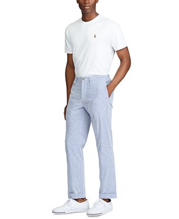 Polo Ralph Lauren Men's Stretch Straight-Fit Seersucker Pants - Macy's