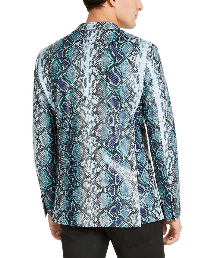 Paisley & Gray Men's Dover Blue & Gray Snake Patterned Dinner Jacket ...