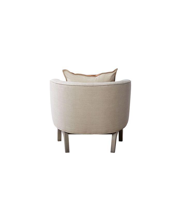 Union Home Accent Chair with Linen Upholstery - Macy's