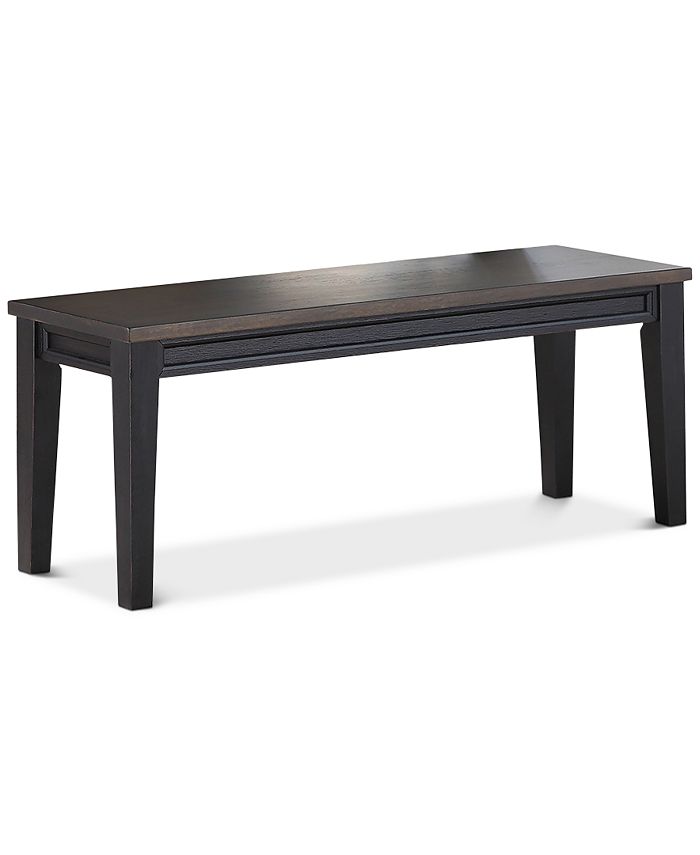 Furniture Raven Noir Bench - Macy's