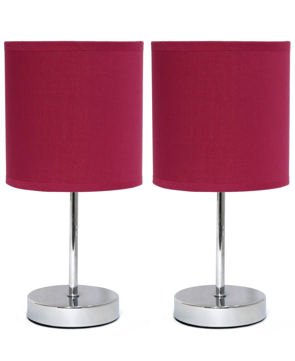 Click here for Simple Designs Chrome Mini Basic Table Lamp with F... prices
