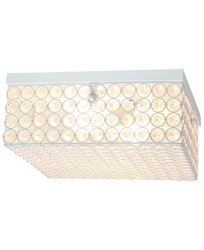 All The Rages Elegant Designs Elipse Crystal 2 Light Square Ceiling Flush Mount - Macy's