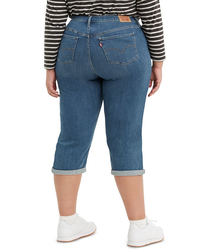 Levi's Trendy Plus Size Shaping Capri Jeans - Macy's
