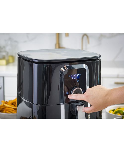 Aria 7Qt Teflon-Free Ceramic Family-Size Air Fryer with 2-Tier ...