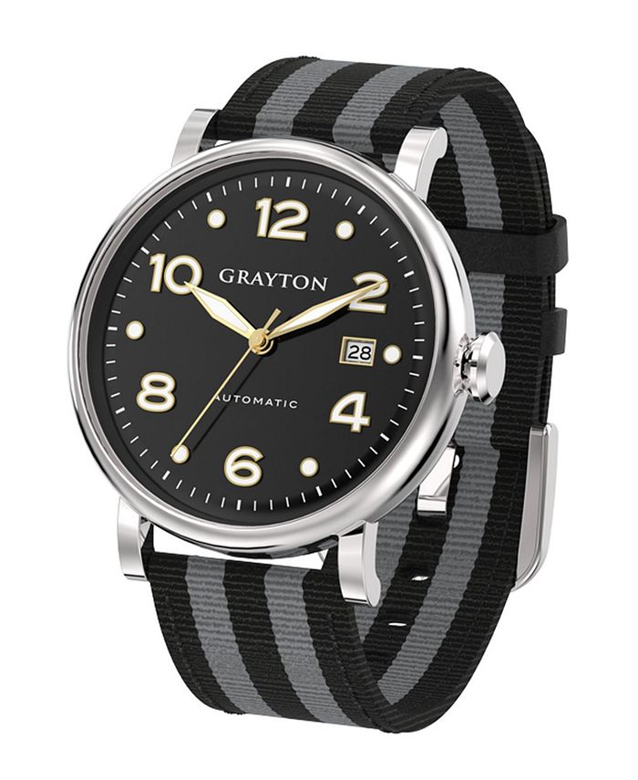 Grayton Men's Classic Collection Watch Gray 2 Colors Fabric Strap Watch ...