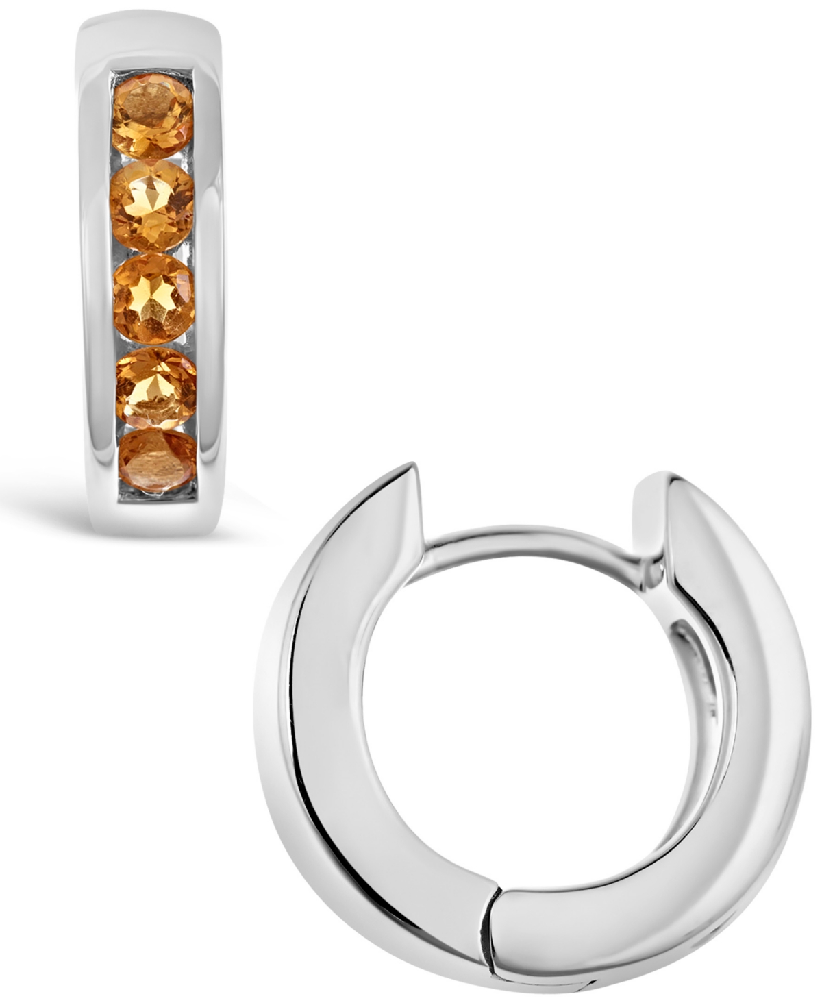 Click here for Swiss Blue Topaz (9/10 ct. t.w.) Huggie Hoop Earri... prices