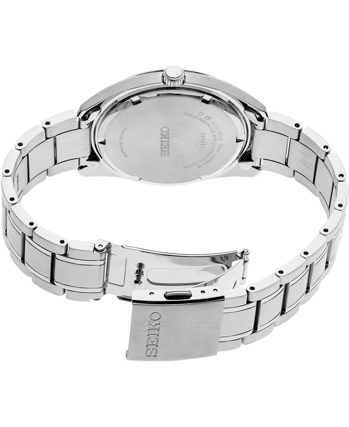 Seiko Men's Essentials Stainless Steel Bracelet Watch 40.2mm - Macy's