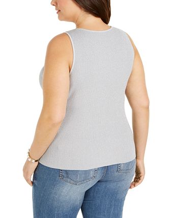 INC International Concepts INC Plus Size Ribbed Tank Top, Created for ...