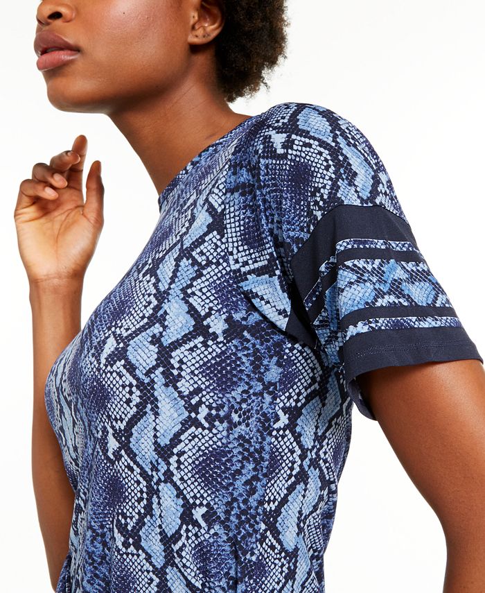 Michael Kors Python-Print Lace-Up Pants - Macy's