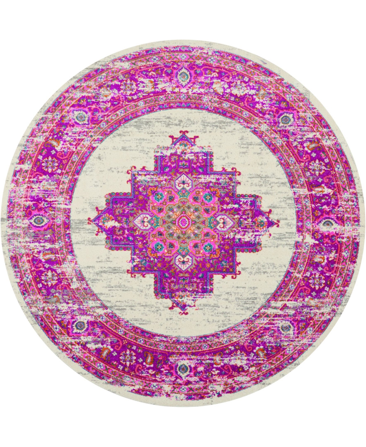 Click here for Long Street Looms Zeal ZEA03 8 Round Area Rug - Iv... prices