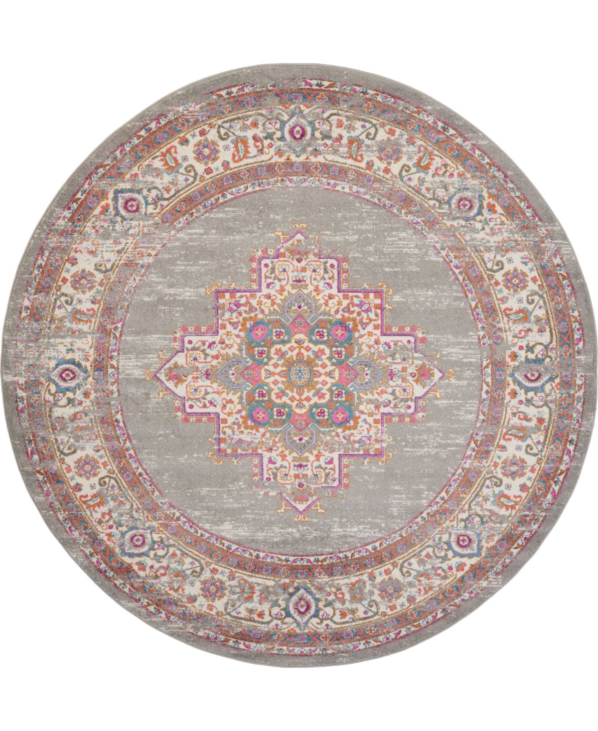 Click here for Long Street Looms Zeal ZEA03 8 Round Area Rug - Gr... prices