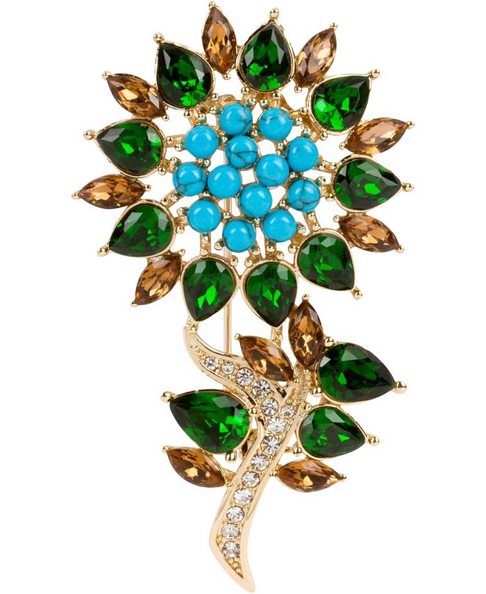 Grace Kelly Collection 18k Gold Plated Heine Brooch - Macy's